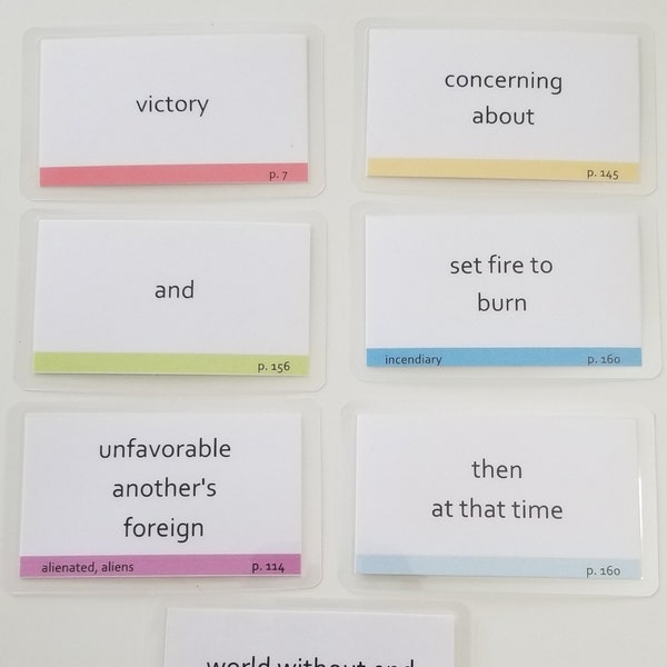 Color-coded Henle Latin Flashcards for Challenge A (units 1-3) - Etsy