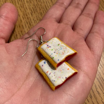 Cosmic Brownie Earrings, Handmade Little Debbie Earrings, Cute Polymer ...