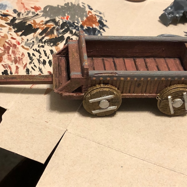 Horse & Wagon Cart Set 28mm Scale Fantasy Scatter Terrain Model for RPG ...