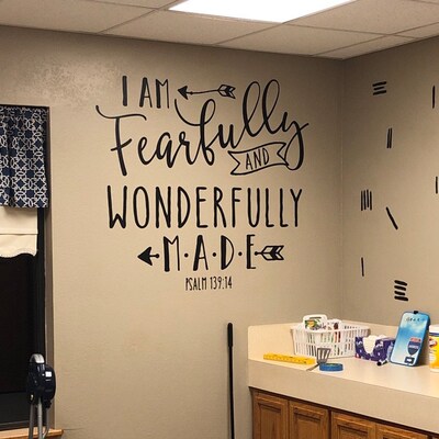 I Am Fearfully and Wonderfully Made Psalm 139:14 Christian Bible Verse ...