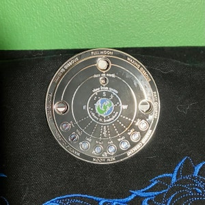 Lunar Phases Enamel Pin Moon Chart Spinner / Spinning Pin Space ...