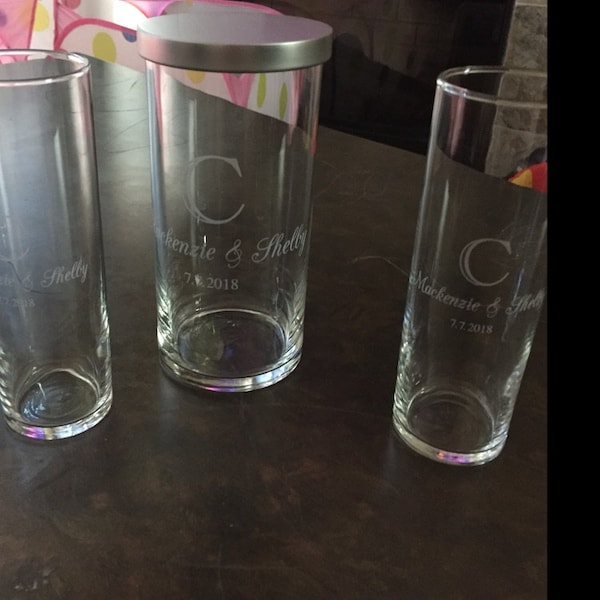 Sand Ceremony Set Including Unity Vase and Two (2) Individual Vases ...