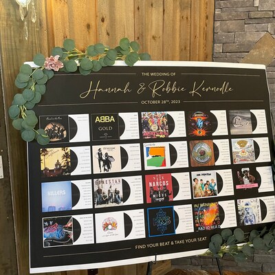 Vinyl Records Table Signs to Match Wedding Table Plan - Etsy