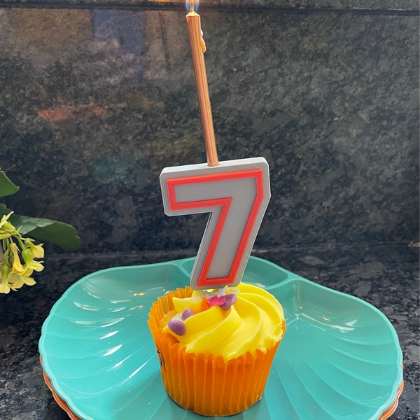 Number Candle Holder Cake Topper | Birthday | Party | Decor | Custom ...
