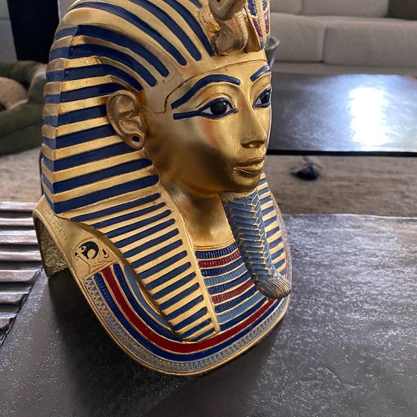 Great Head of Queen Ti Egyptian Sculptures of Colored Limestone ...