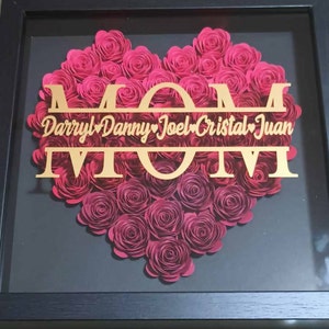 Graduation Cap Flower Shadow Box Assorted Paper Flower Box Customized ...