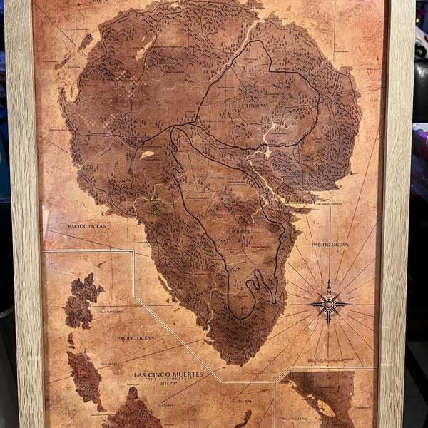 Jurassic Park Map Poster - Dinosaur Decor - Isla Nublar Map - the Lost ...