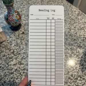 Reading Log Bookmark, Book Tracker, Reading List, Progress Tracker ...