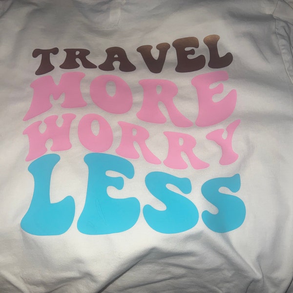Travel More Worry Less Svg, Worry Less SVG, Travel, Svg Cut File, Wavy ...