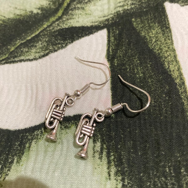 Trumpet Earrings, Musical Instrument Earrings, Gift for Her, Stocking ...