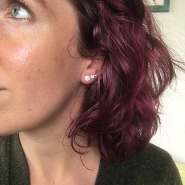 Plain Studs, Sterling Silver, Modern Studs, Stud Earrings, Simple Studs ...