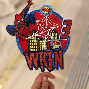 3D Spider Man Cake Topper Spider-man Personalised Handmade - Etsy