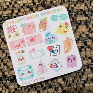 Daily Sticker Samplers Planner Stickers, Cute Stickers for Erin Condren ...