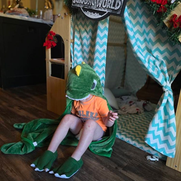 New Colors- Fleece Dinosaur Feet Baby Soft Sole Slippers- Fleece Dino ...
