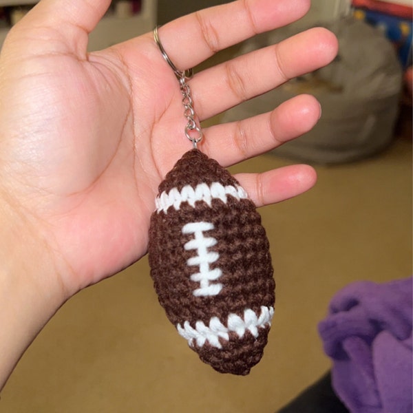 Football Keychain Crochet PATTERN ONLY! PDF Download Amigurumi Beginner ...