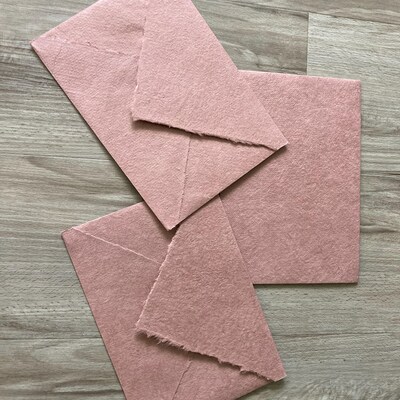 A7 Black Rough Textured Deckled Edge Mulberry Paper Envelopes - Etsy