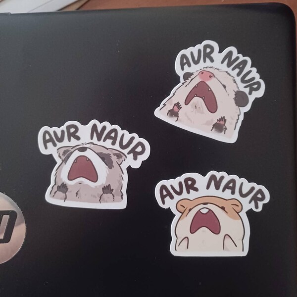 Aur Naur Cute Sticker | Series 1 | Funny Sticker | Possum Hamster ...