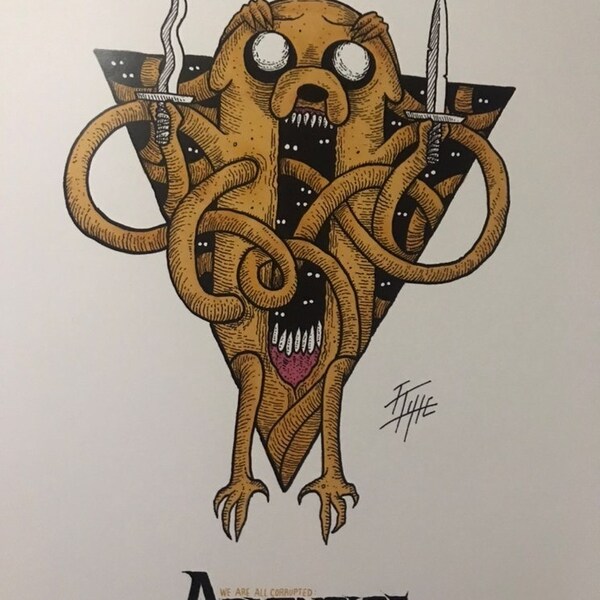 Jake - Demented Adv Time - Art Print by We Are All Corrupted - Etsy