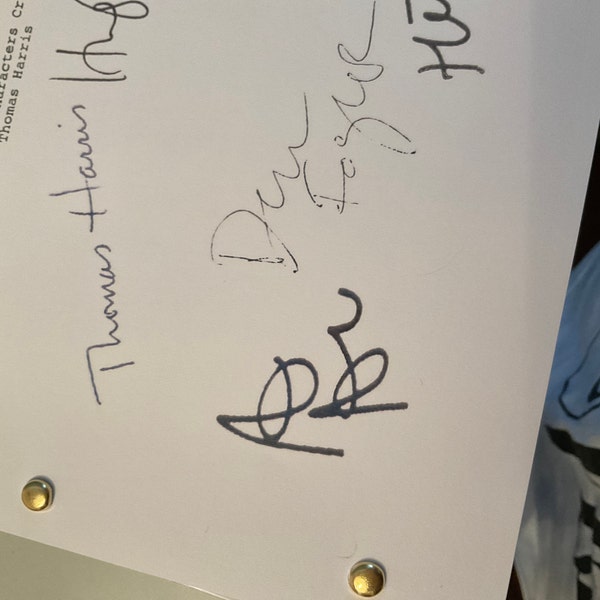 Hannibal TV Script Screenplay Signatures Autograph Reprint Hugh Dancy ...