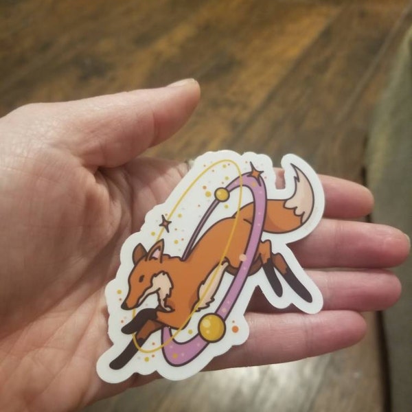 Cosmic Fox Clear Vinyl Sticker - Etsy