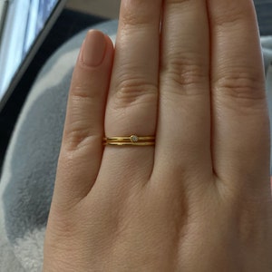 Thin Gold Ring, Stacking Ring, Simple Stacking Ring, Minimalist Ring, Simple Ring, Thin Ring ...