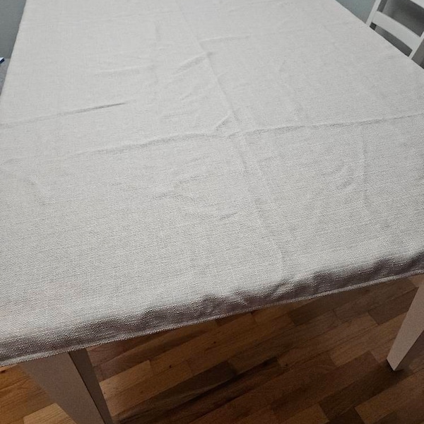 Linen Textured Stain Resistance Table Cloth Custom Size Table Cloth ...