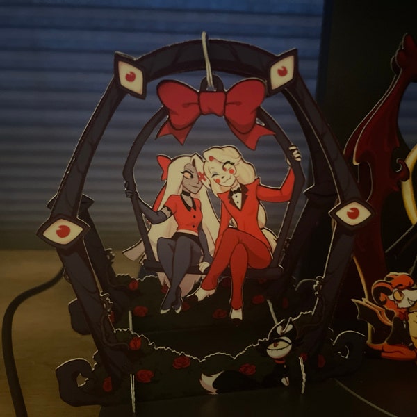 Charlie & Vaggie - Hazbin Hotel Paper Craft Standee - Etsy