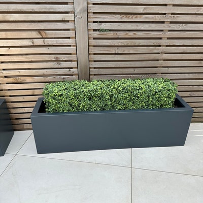 Black Extra Large Metal Garden Planter Pot Trough - Etsy