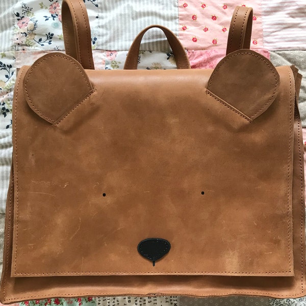 Kids Leather Cat Backpack, Cute Cat Backpack for Toddler, Leather ...