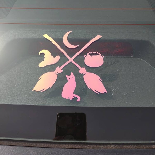 Witch Compass Decal - Witchy Wiccan Pagan Vinyl Decal, Bumper Sticker ...