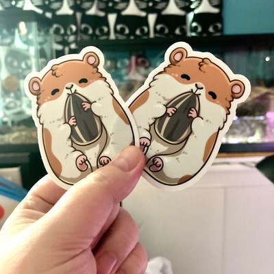 Hamster Sticker, Cute Pet Hamster Decal, Fun Gift Ideas for Kids, Mini ...
