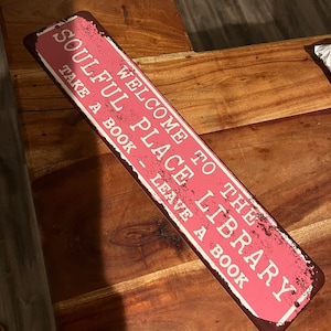 Custom Text Library Sign Personalized Reading Community Share Library ...