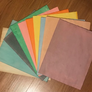 12 Sheets of Pink/light Red Tea Dyed Paper. Tea Stained - Etsy