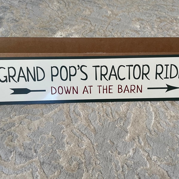 Tractor Rides Sign, Papa Gift, Papa Sign, Tractor Ride Sign, Barn ...