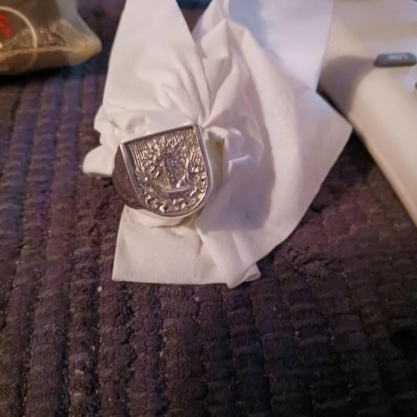 Sterling Silver Men's Ring German Eagle Flag Germany Coat of Arms With ...