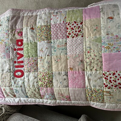 Handmade Patchwork Baby Quilt Handmade by Mum&me - Etsy