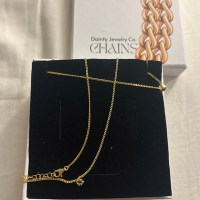 14K Gold Chain Necklace 12 14 16 18 20 22 Inch Gold Chain Paperclip ...
