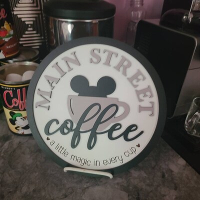 10 Main Street Coffee Sign // Disney-inspired Coffee Decor // Mickey ...