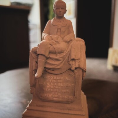 3D Printed Baby Sleeping or Post Mortem, Grave Marker A Duplicate of a Real Life Headstone. MADE ...