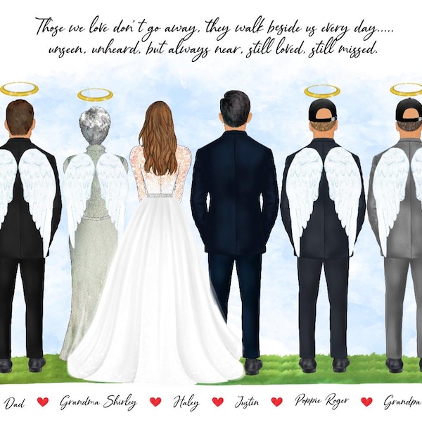 Grandparents in Heaven MEMORIAL Print Father's Day Gift for Grandson-in ...