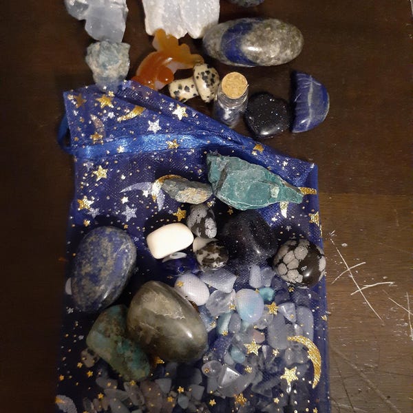 Full Moon Crystal Confetti Mystery Scoop Crystal Dip - Etsy