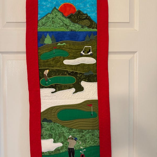 Golf Quilting Embroidery Design. Golf Quilt Block Embroidery. Border ...