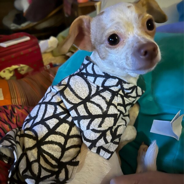 Ditsy Fall Flowers Fleece Pajamas Pj's Dog Puppy Teacup Pet Clothes 4XS ...