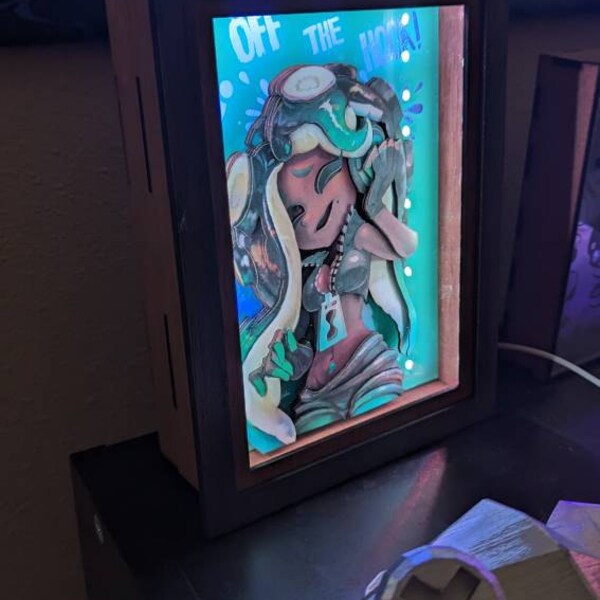 Grizzco Industries Night Light, Splatoon Shadow Box, Salmon Run ...