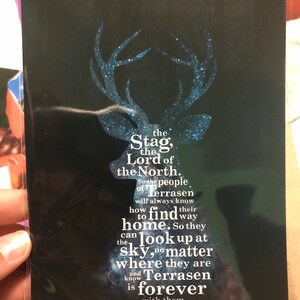 Throne of Glass Mini Print, the Stag the Lord of the North, Terrasen ...