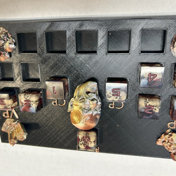 Dice Set Custom - Warlock Skull - Handmade Resin Dice for D&D and ...