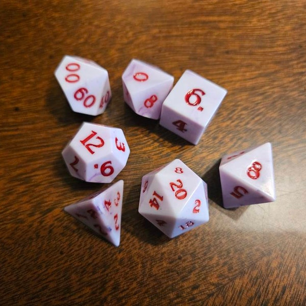Haunted Garden Handmade Sharp Dice - Black/red Resin Cast Polyhedral ...