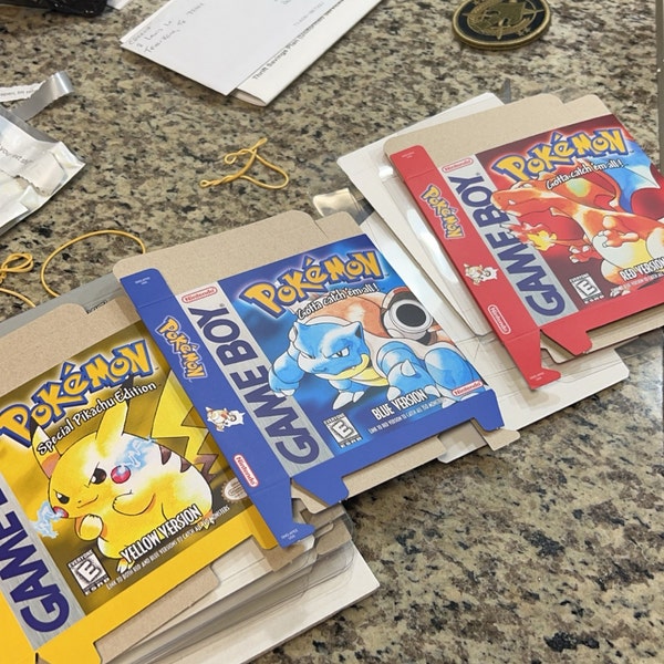Pokemon 11 Versions Boxes for Game Boy Nintendo - 7 Regions - HQ ...