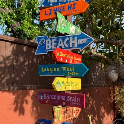 Destination Arrow Signs, Tropical Directional Arrows, Hand Made Wooden ...