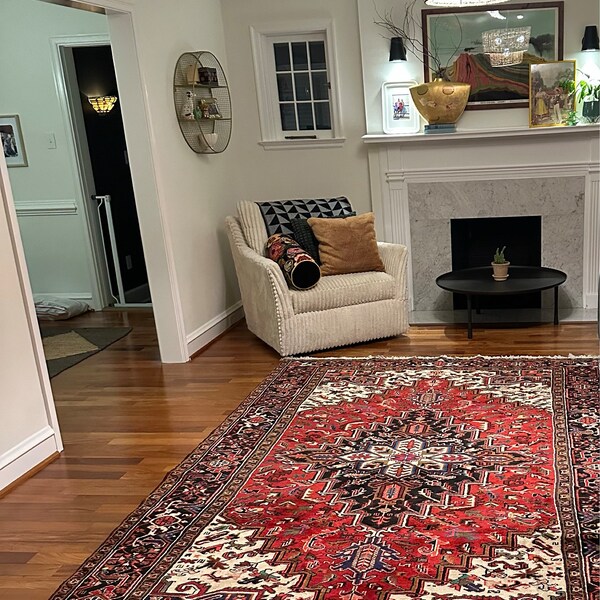 Excellent Vintage Rug 4x6 5' 7 X 3' 9 Hand-knotted Antique Collectible ...